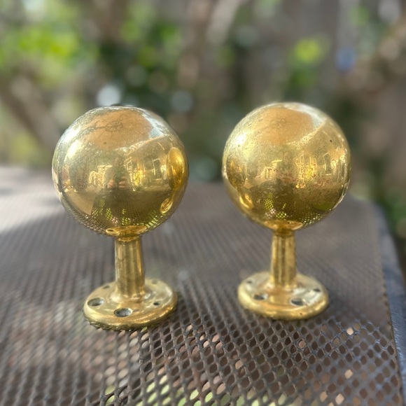 Vintage | Accents | Vintage Brass Copper Flag Pole Finial | Poshmark